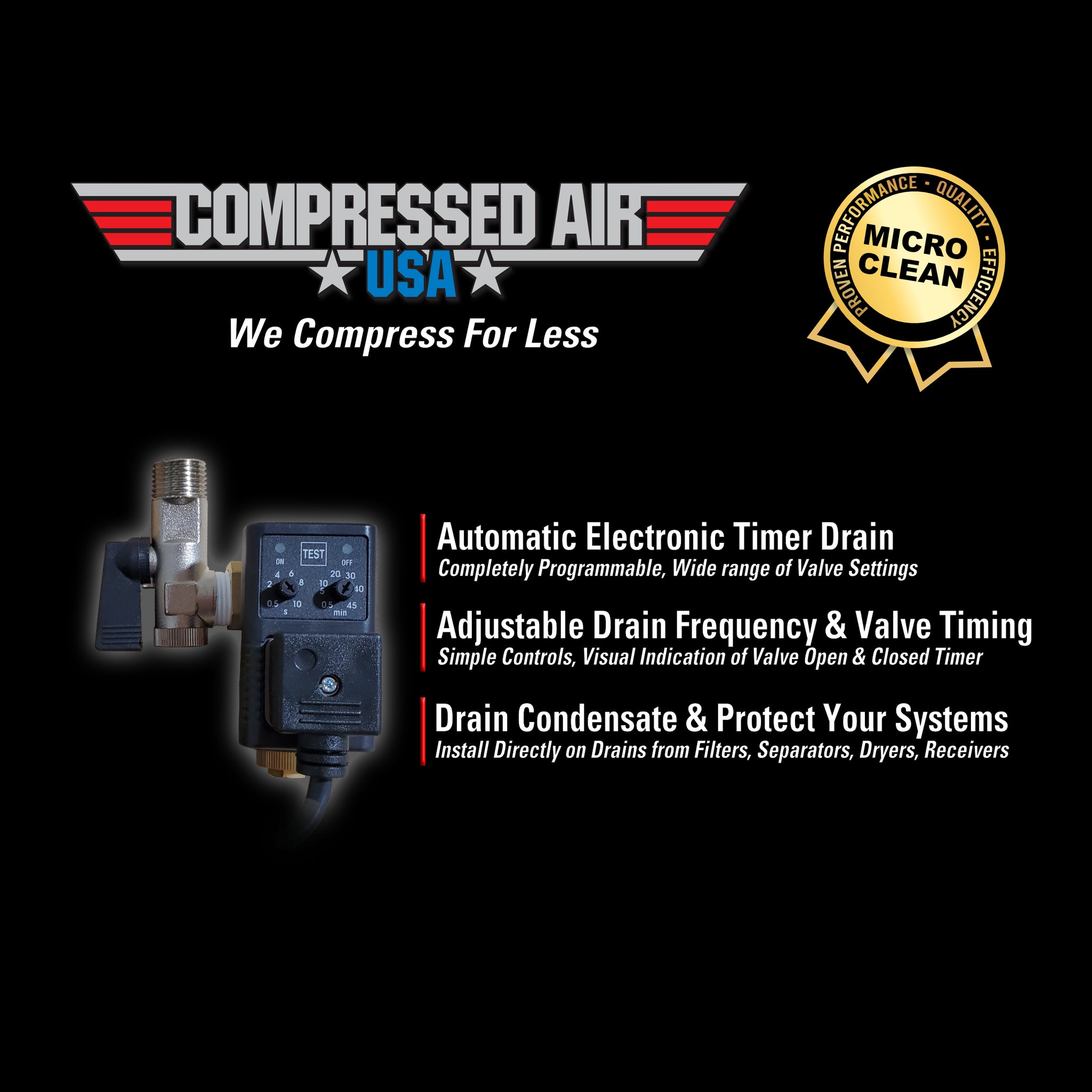Electronic Condensate Drain | Compressed Air USA